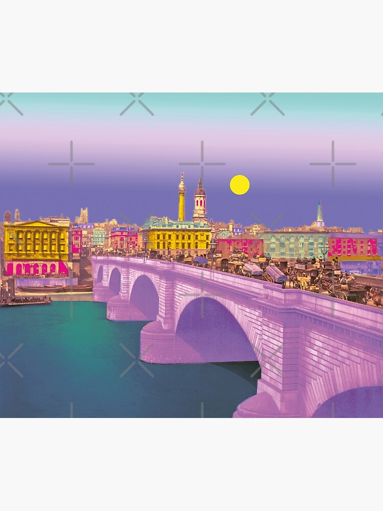 "nostalgic view over London Bridge in England, great vintage skyline in ...