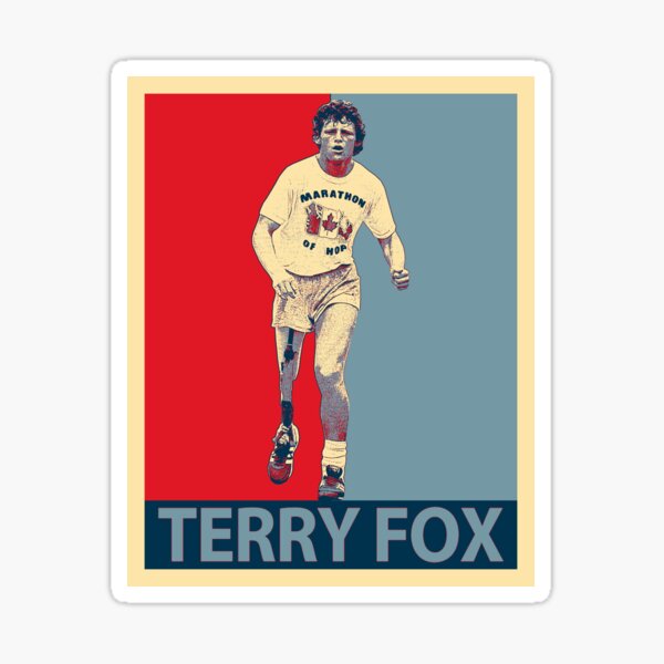 "Terry Fox" Sticker for Sale by krzysztofu | Redbubble