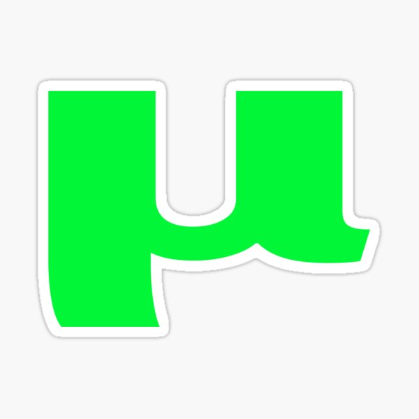 "Greek Letter M Light Green" Sticker for Sale by technai | Redbubble