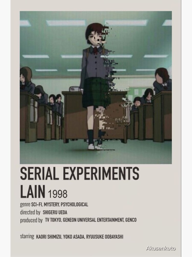 "Serial experiments lain print" Sticker for Sale by Akusenkuto | Redbubble