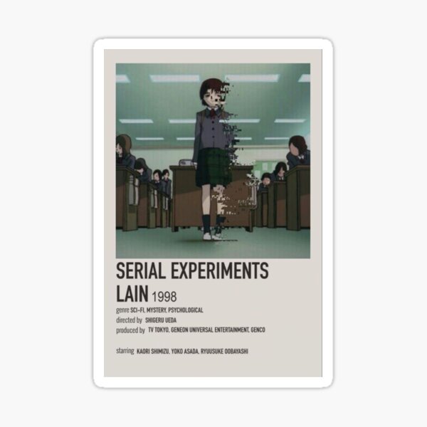 "Serial experiments lain print" Sticker for Sale by Akusenkuto | Redbubble