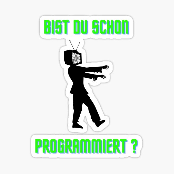 "Are you already programmed?" Sticker for Sale by sim-ju-lu | Redbubble