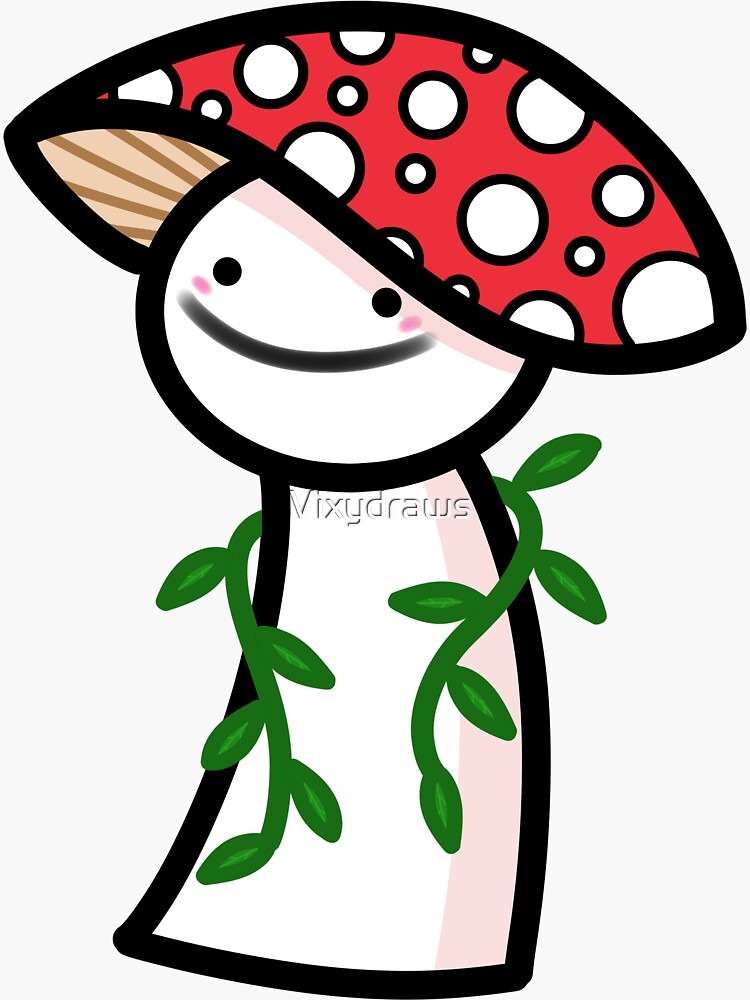 "Dream blob with a mushroom hat" Sticker for Sale by Vixydraws | Redbubble