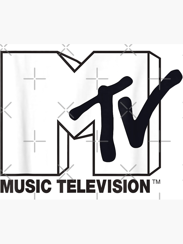 "White Fill With Black Ink MTV Logo" Poster for Sale by ConnorRossow ...