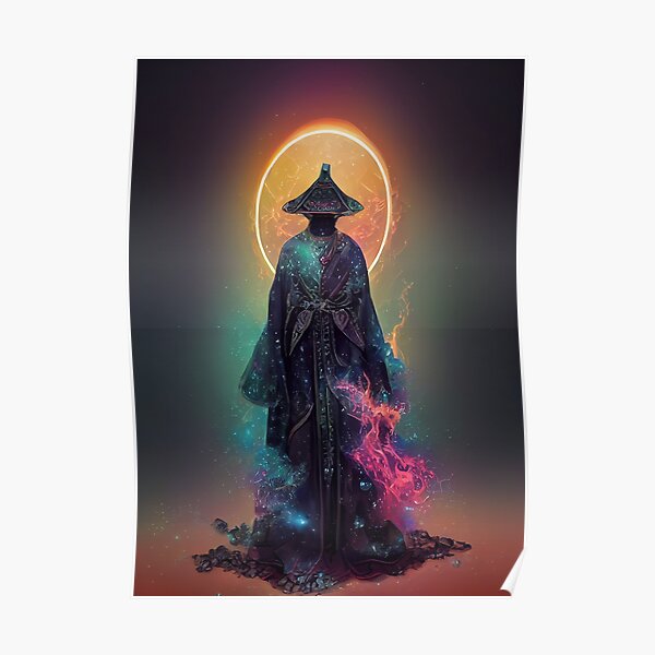 "Cosmic mage, remastered, AI generated artwork" Poster for Sale by ...