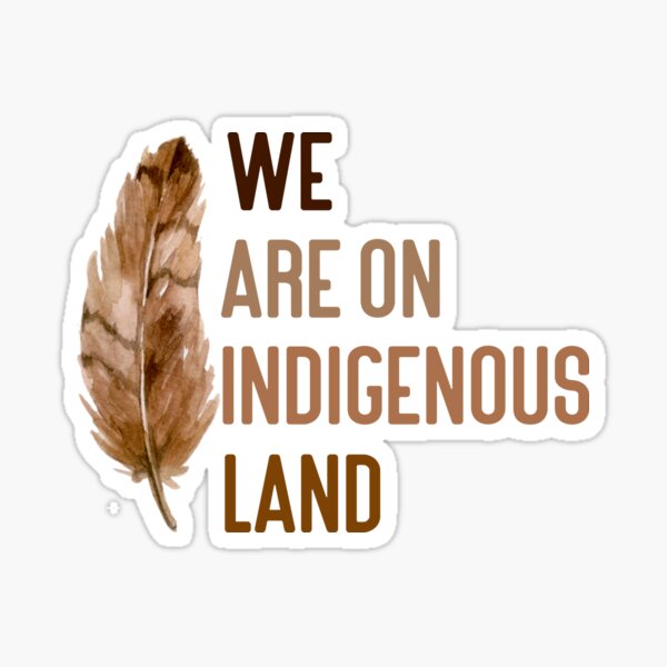 "we are on indigenous land " Sticker for Sale by zineday | Redbubble
