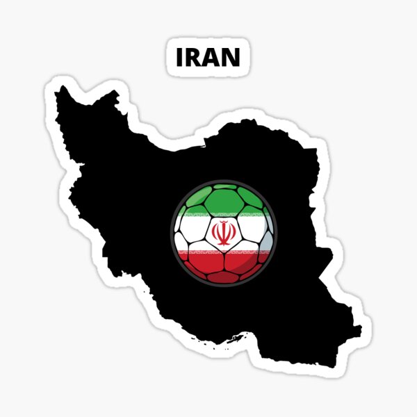 "Map of Iran with Soccer Ball and colors of the Iranian Flag Qatar ...