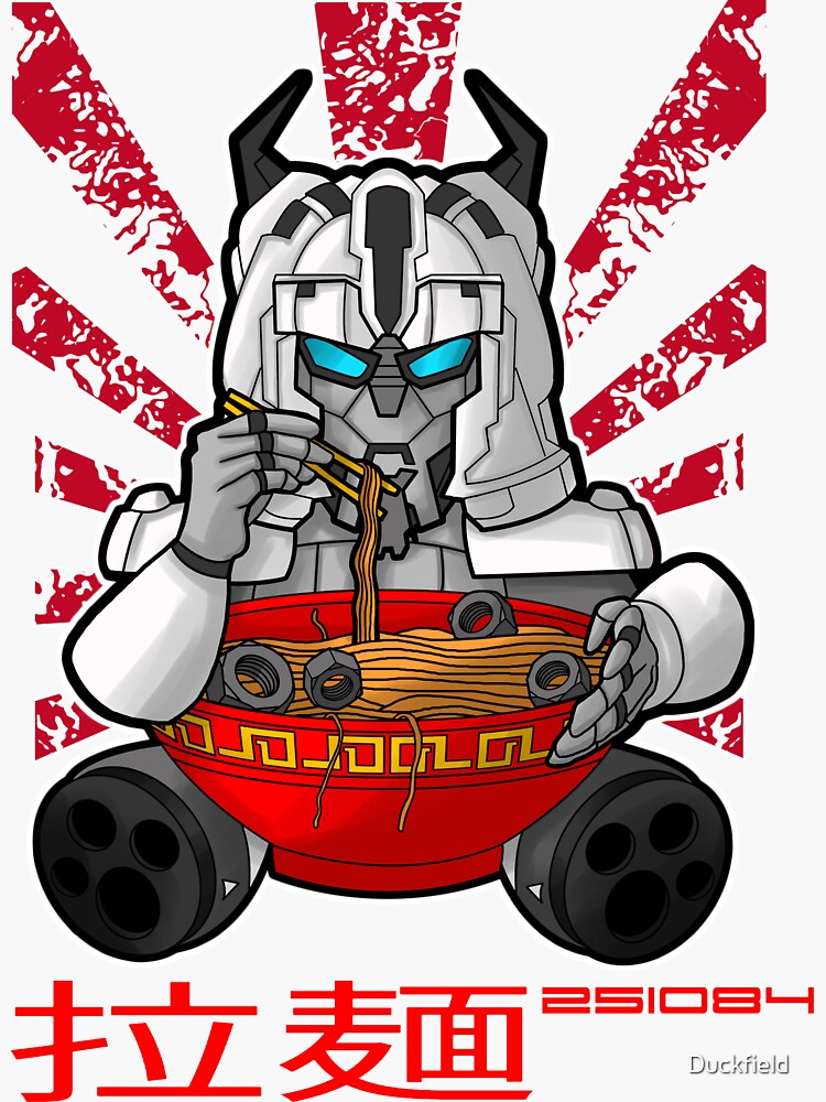 "Kawaii Japanese anime ramen mecha" Sticker for Sale by Duckfield ...