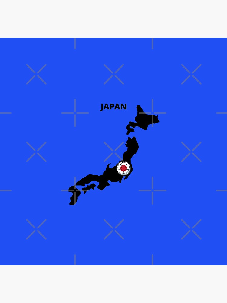 "Map of Japan with Soccer Ball and colors of the Japanese Flag World ...