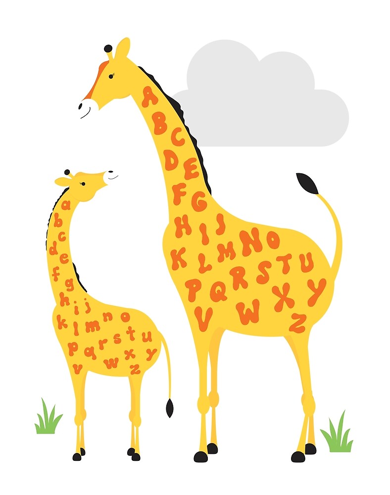 "giraffe alphabet" by creativemonsoon | Redbubble