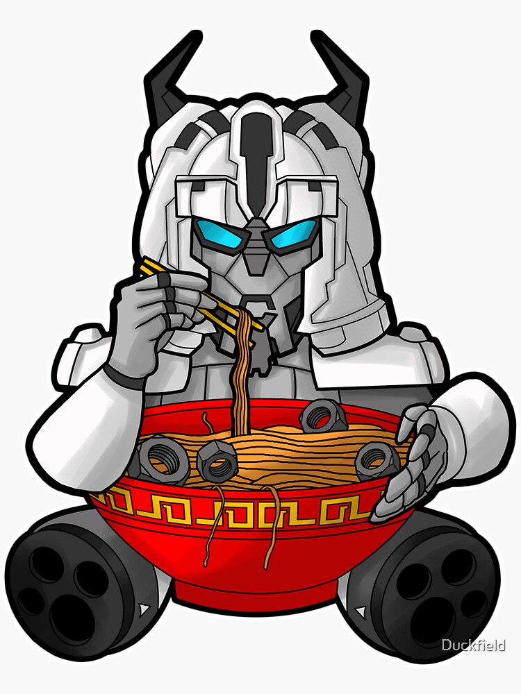 "Kawaii Japanese anime ramen mecha" Sticker for Sale by Duckfield ...