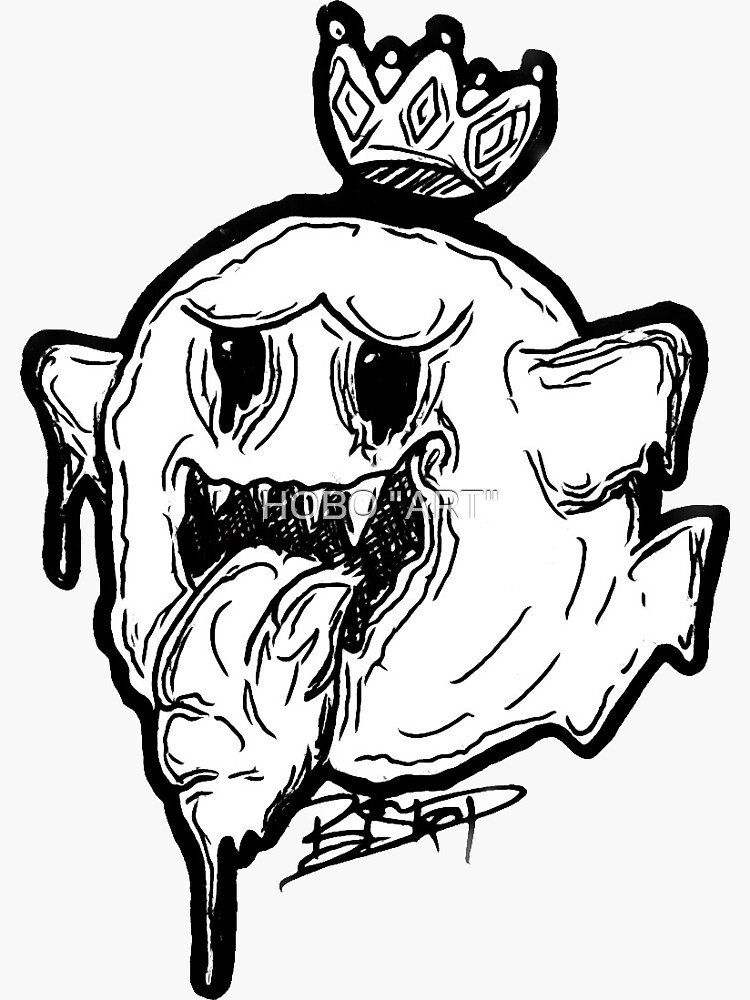 "King Boo" Sticker for Sale by Art-of-Bishop | Redbubble