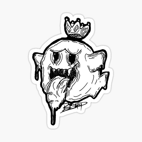 "King Boo" Sticker for Sale by Art-of-Bishop | Redbubble