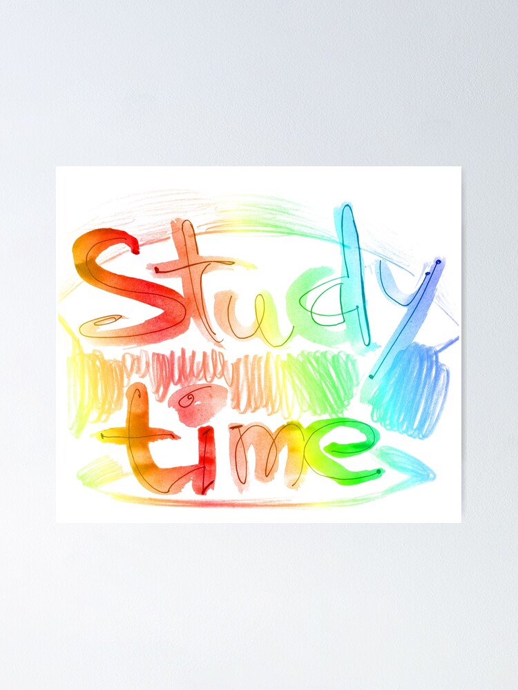 "Study words | study words lettering" Poster for Sale by lausn | Redbubble