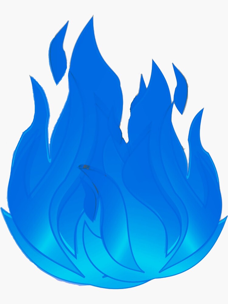 "Blue Fire design" Sticker for Sale by Dven-Clothes | Redbubble