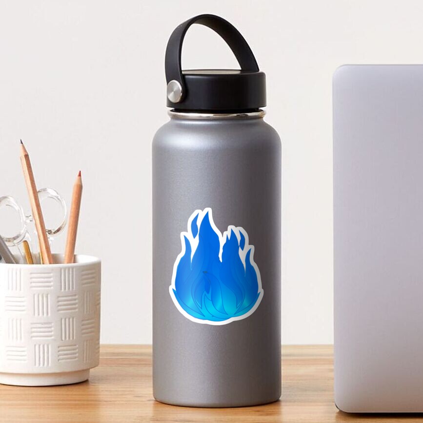 "Blue Fire design" Sticker for Sale by Dven-Clothes | Redbubble