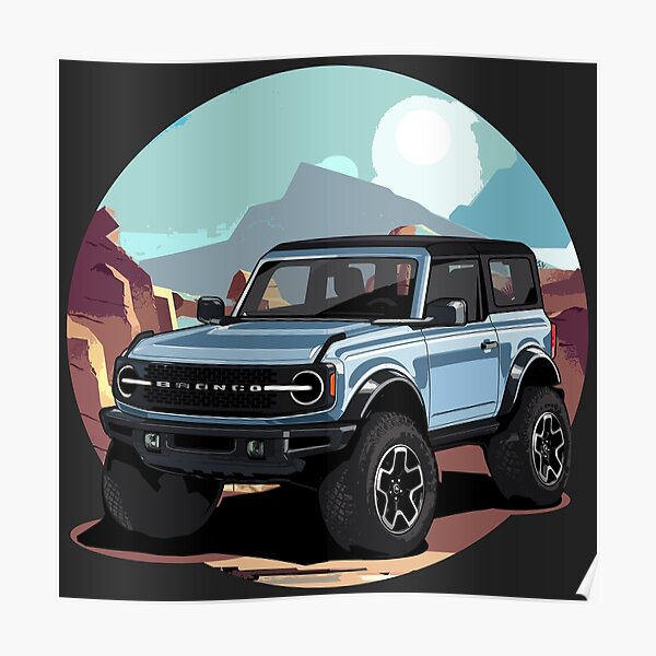 "Illustration Graphic NEW Bronco 2020 original icon side USA Artwork ...