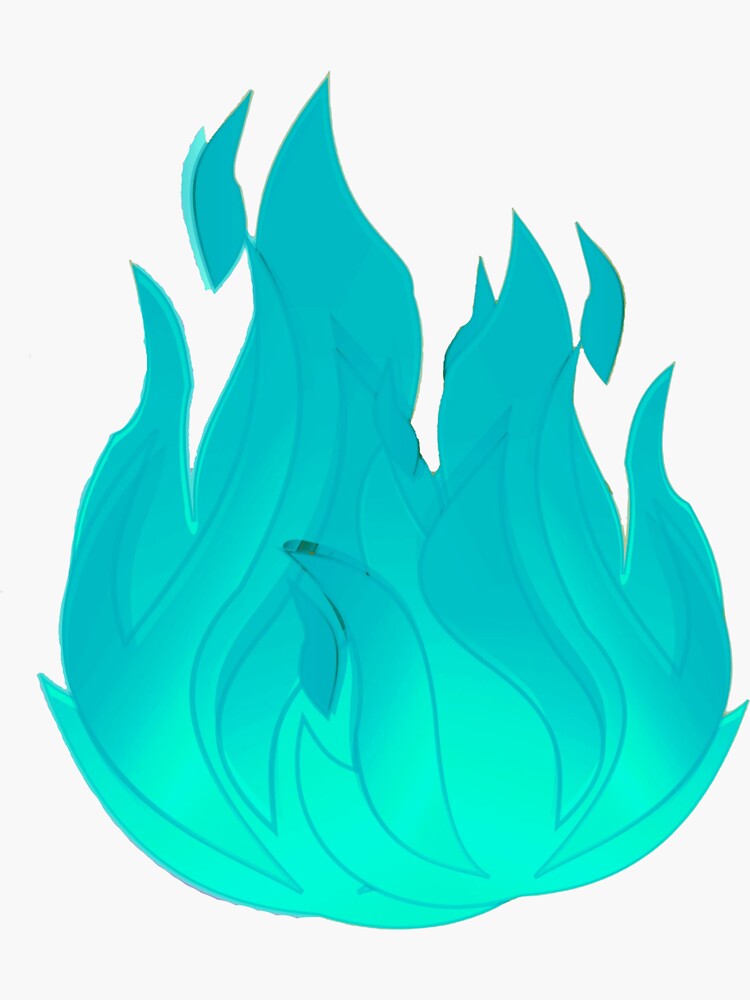 "Turquoise Fire design" Sticker for Sale by Dven-Clothes | Redbubble