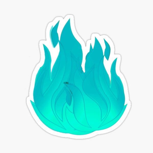 "Turquoise Fire design" Sticker for Sale by Dven-Clothes | Redbubble