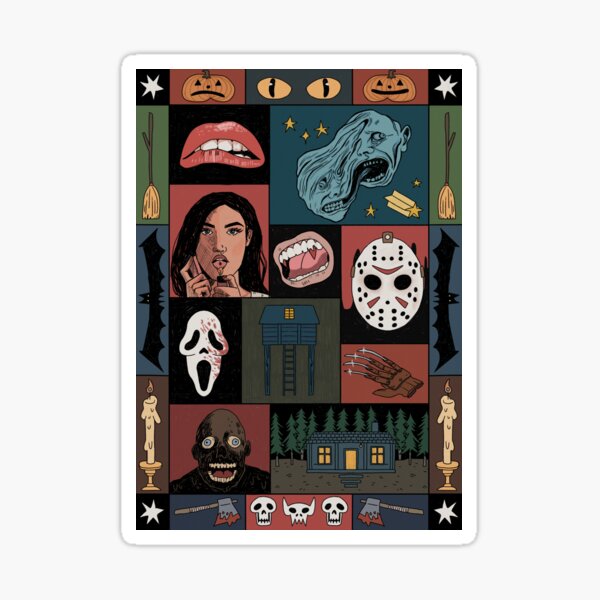 "Patchwork horror" Sticker for Sale by Abh-arties | Redbubble