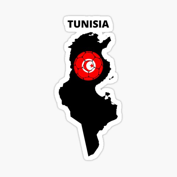 "Tunisia Map with Soccer Ball and colors of the Tunisian Flag World ...