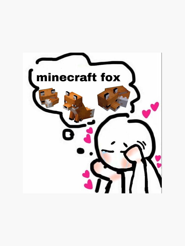 "minecraft fox" Sticker for Sale by trinity-bt | Redbubble