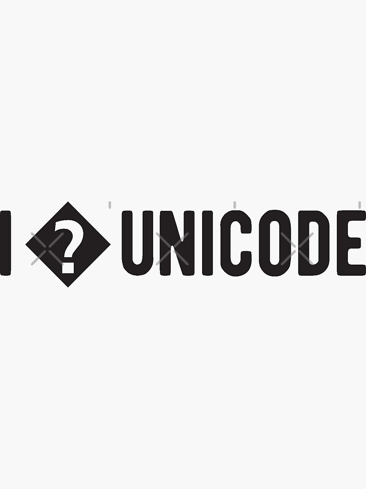 "I love unicode - Funny Programming Jokes - Light Color" Sticker for ...
