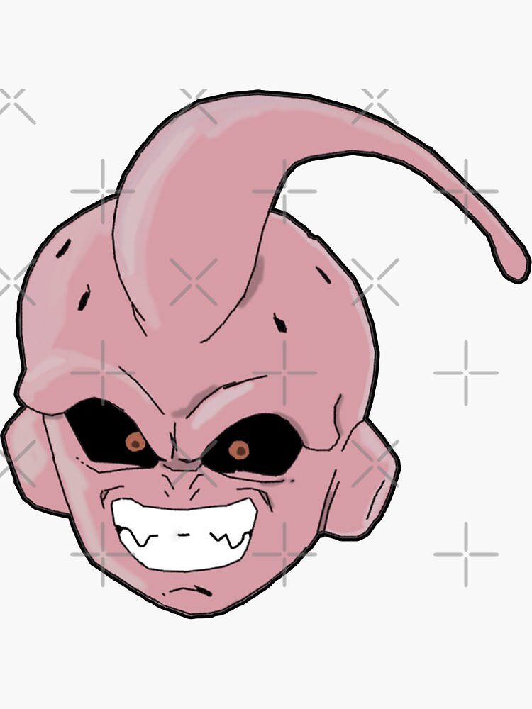 "Kid Buu Smile (face only)" Sticker for Sale by TruPaeganArt | Redbubble