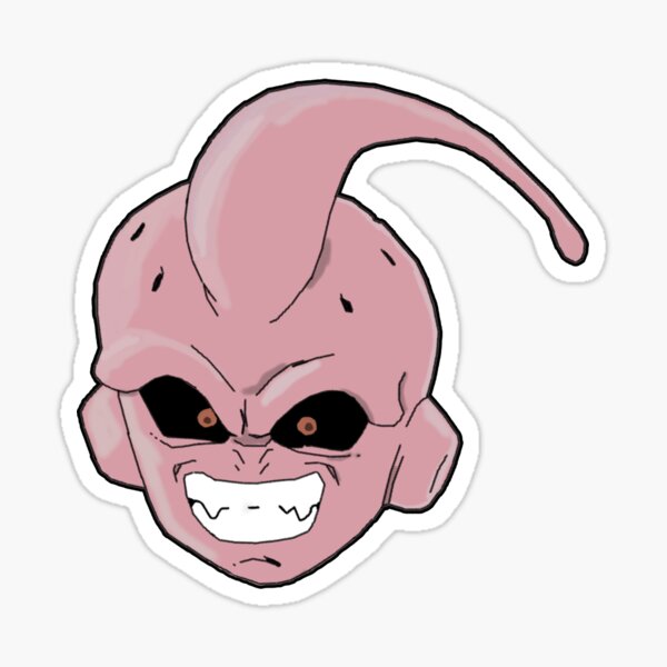 "Kid Buu Smile (face only)" Sticker for Sale by TruPaeganArt | Redbubble