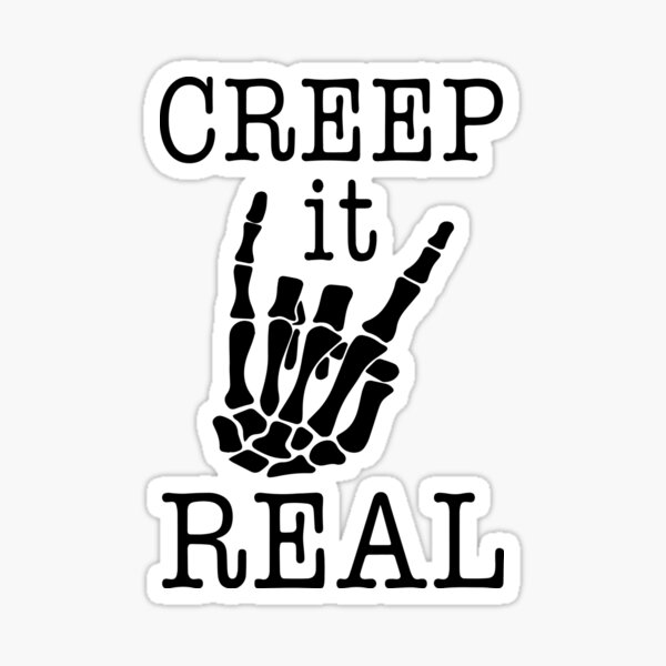 "Skull Creep It Real Vintage Ghost Halloween" Sticker for Sale by ...