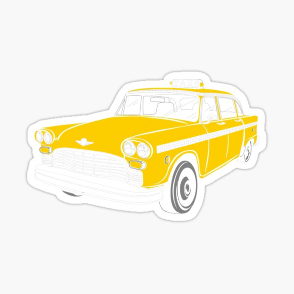 "NYC New York Big Apple Yellow Taxi Cab" Sticker for Sale by ...