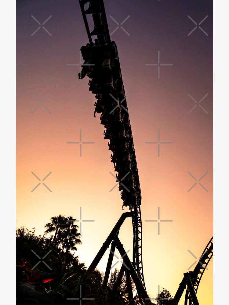 "Velocicoaster Roller Coaster at Sunset, Islands of Adventure" Sticker ...