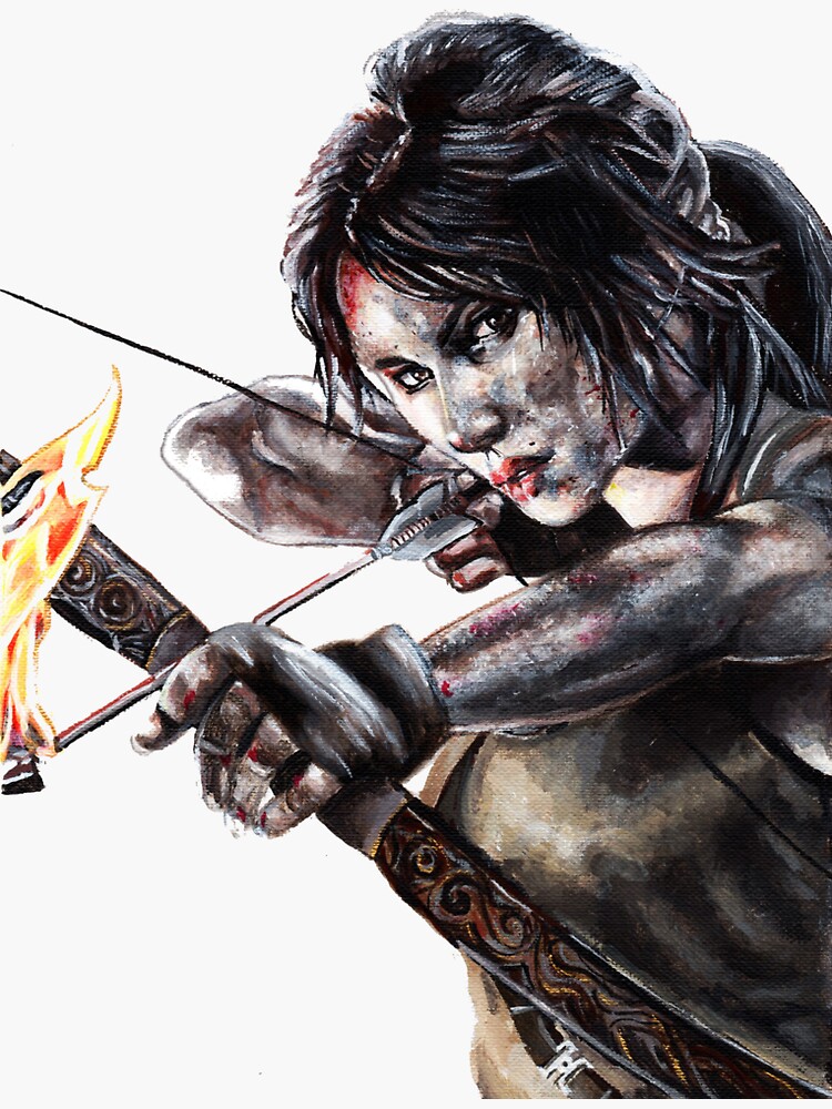 "Lara Croft" Sticker for Sale by XartdreamerX | Redbubble