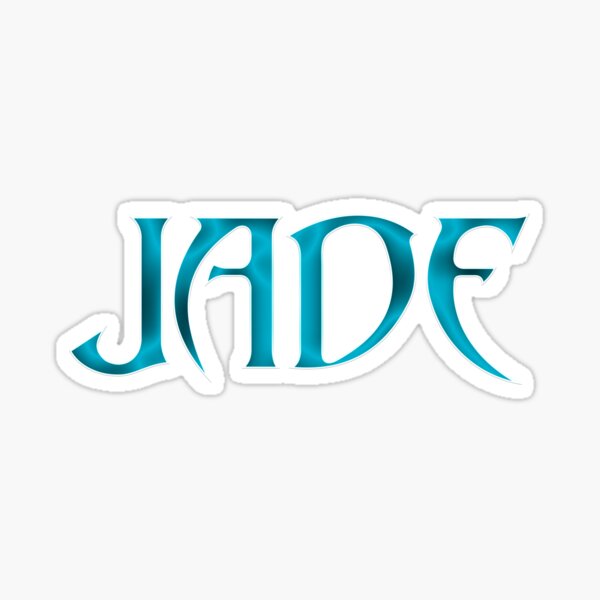 "Jade Name" Sticker for Sale by RickDesigns | Redbubble