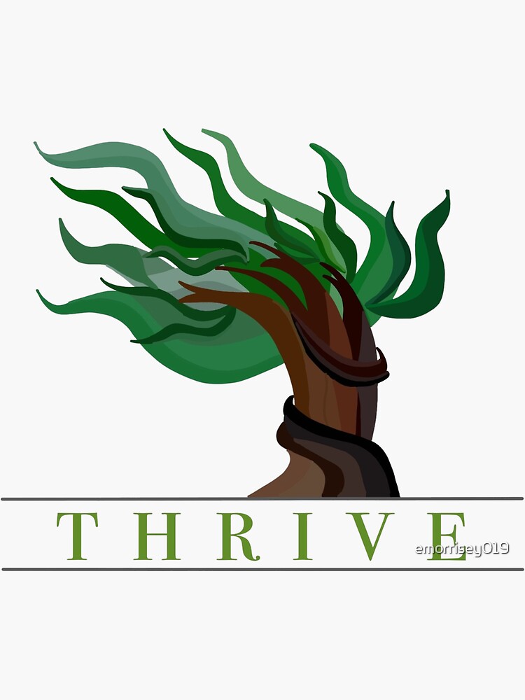 "Thrive logo" Sticker for Sale by emorrisey019 | Redbubble