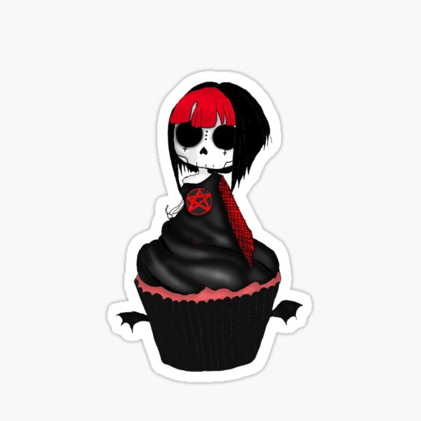 "Morbid Cupcakes Goth" Sticker for Sale by Littlehorrors | Redbubble
