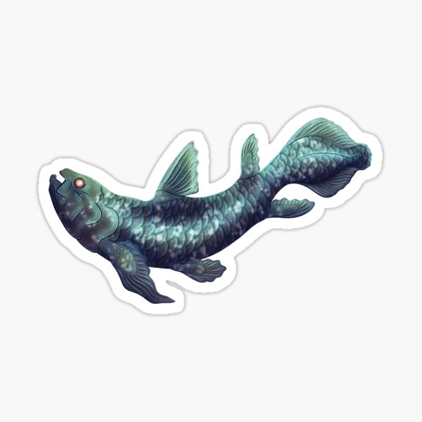 "Coelacanth " Sticker for Sale by porpoisefully | Redbubble
