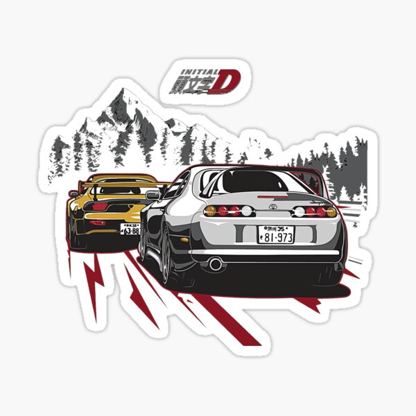 "Initial D 7" Sticker for Sale by JamelHarris | Redbubble