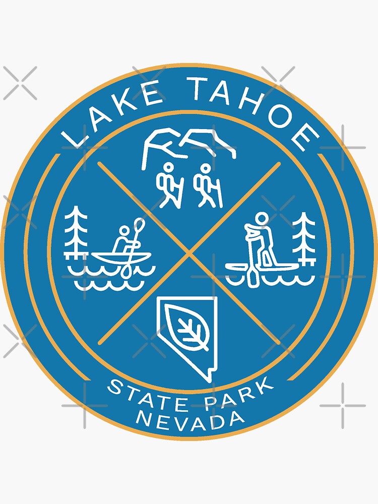"Lake Tahoe State Park Heraldic Logo" Sticker for Sale by VanyaKar ...