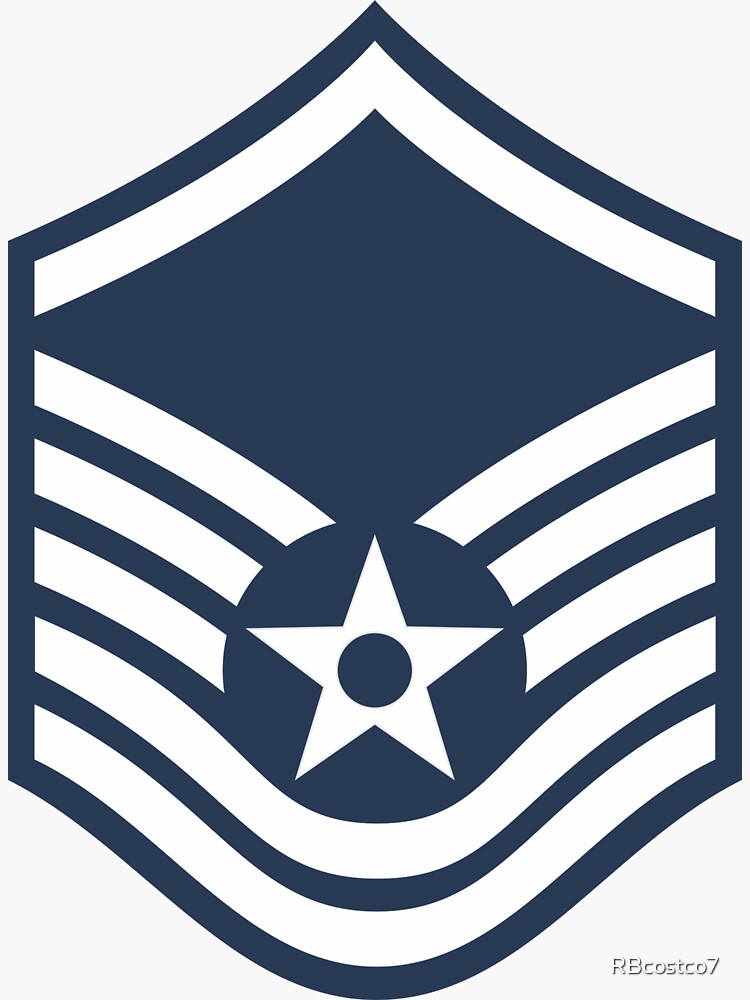 "Air Force Master Sergeant Stripes" Sticker for Sale by RBcostco7 ...