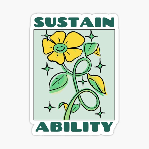 "Sustainability" Sticker for Sale by pixelplaza | Redbubble
