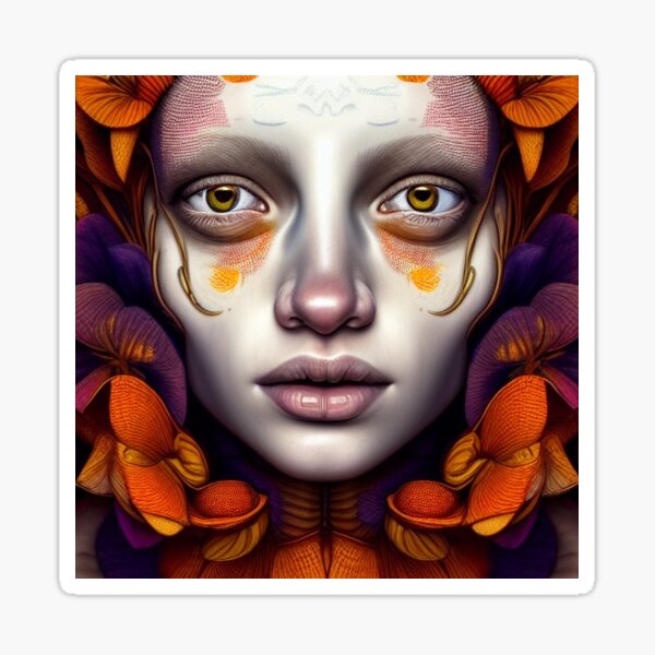 "African Albino Flower Maiden" Sticker for Sale by bbluvsmilk | Redbubble