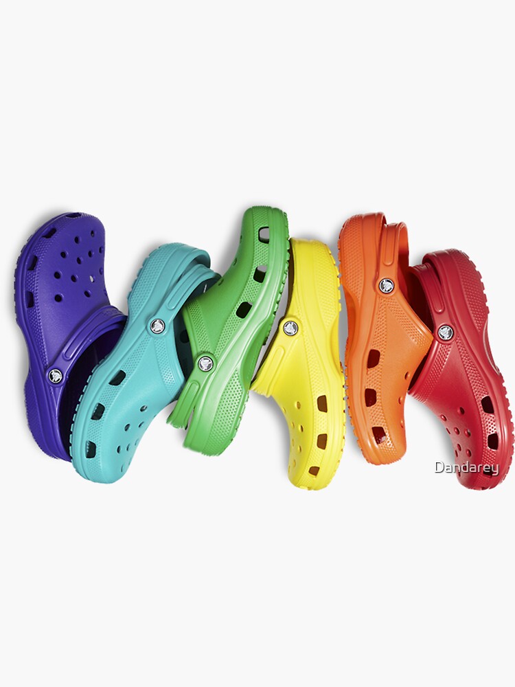 "Rainbow Crocs" Sticker for Sale by Dandarey | Redbubble