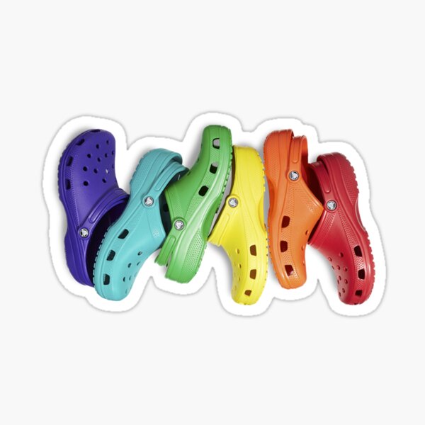 "Rainbow Crocs" Sticker for Sale by Dandarey | Redbubble