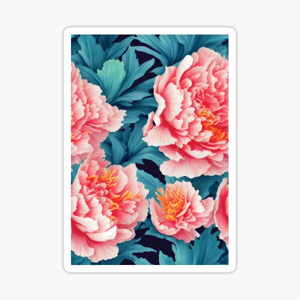 "Beautiful Lush Flowers" Sticker for Sale by PixelArtworks | Redbubble