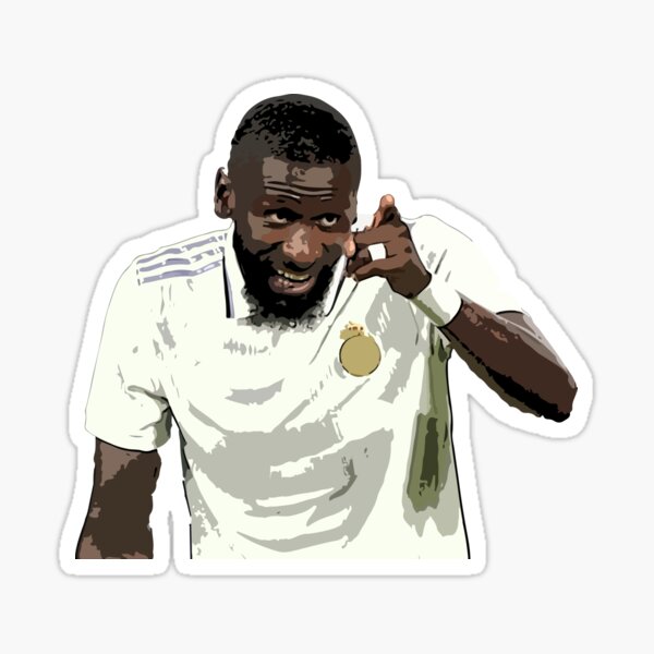 "Antonio Rudiger" Sticker by raffrasta | Redbubble