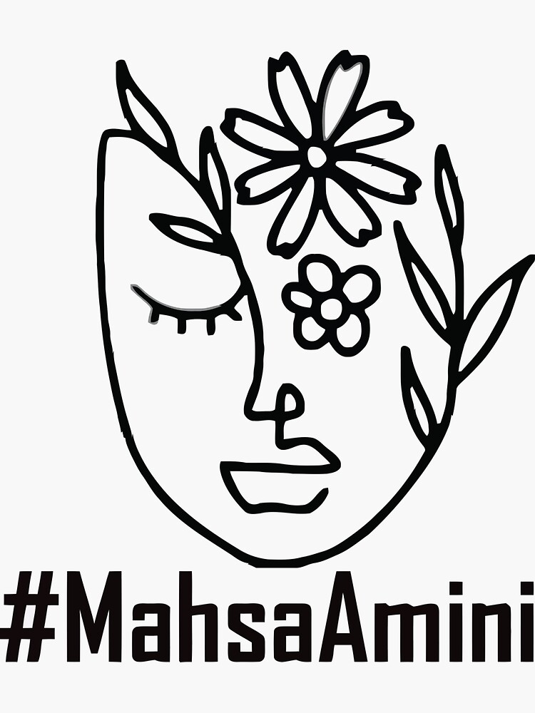 "mahsa amini iran #MAHSAAMINI women life freedom T-Shirt" Sticker for ...