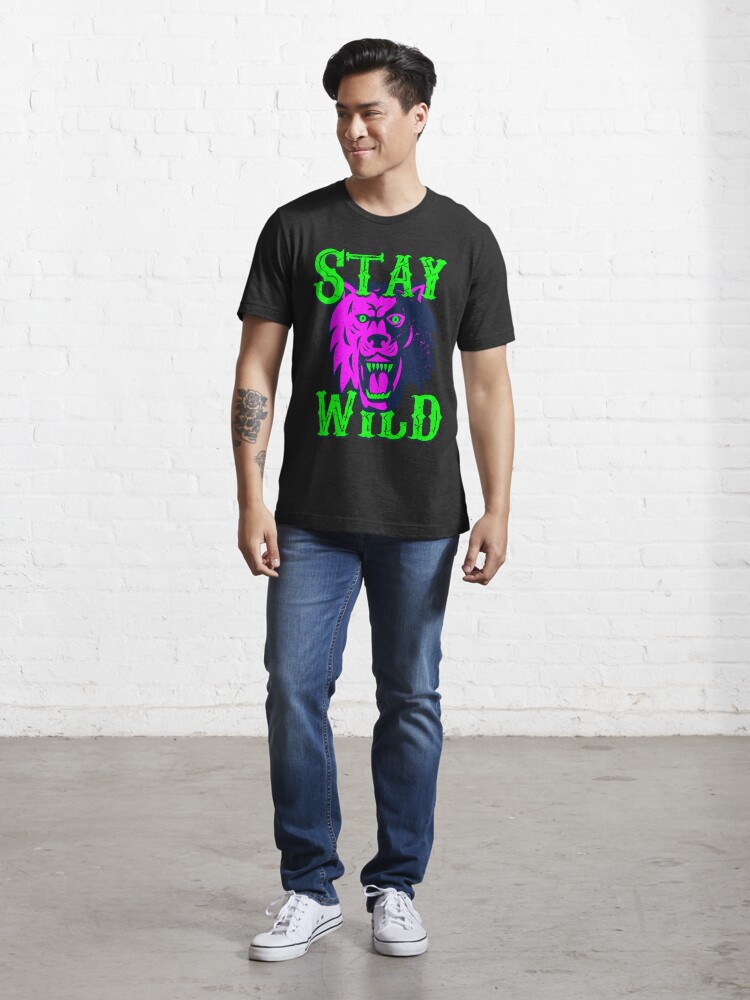 "Stay Wild Club Ben Azelart Merch - angry wolf - energetic pink color ...