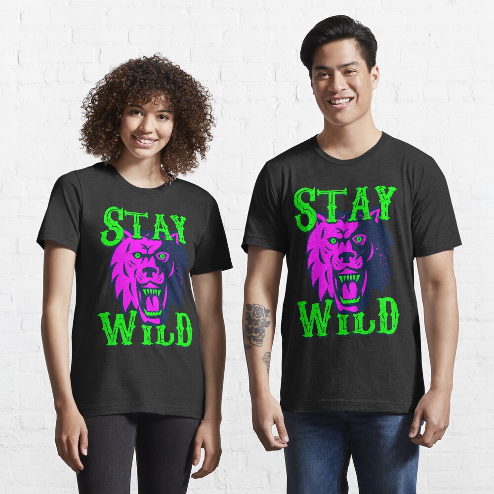 "Stay Wild Club Ben Azelart Merch - angry wolf - energetic pink color ...
