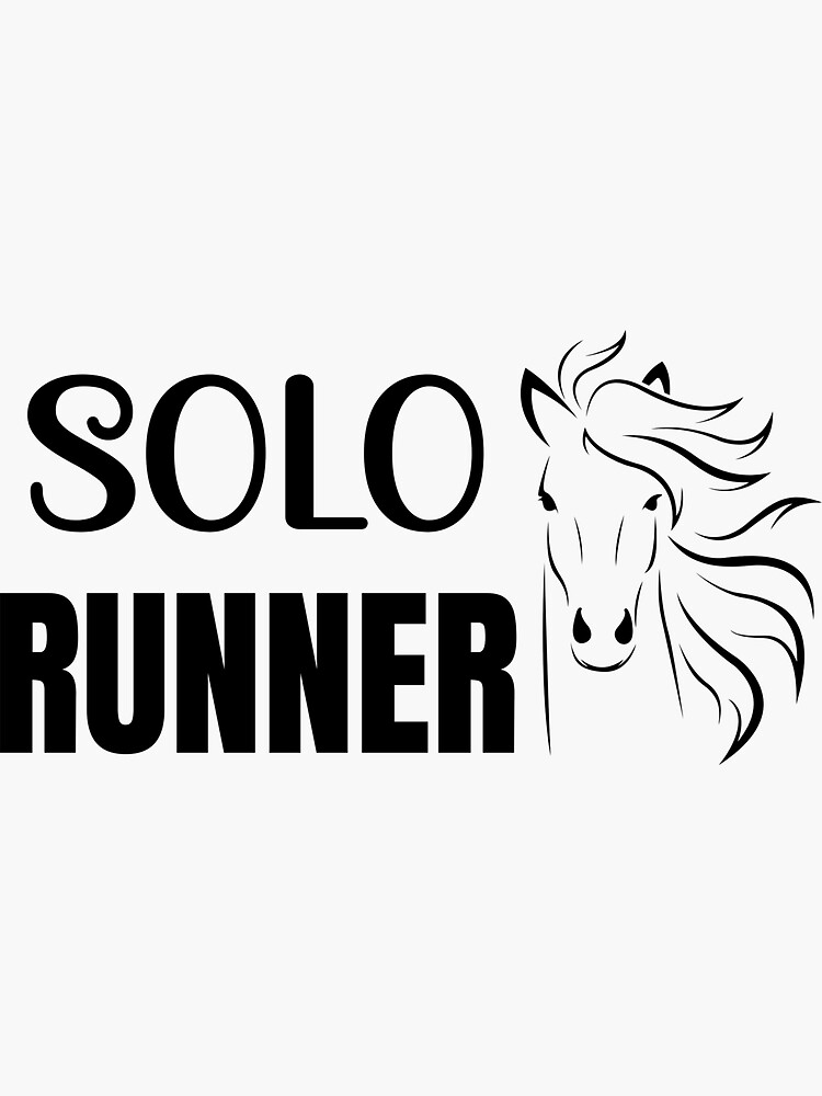 "solo runner with horse, running, athlete, sporty" Sticker for Sale by ...